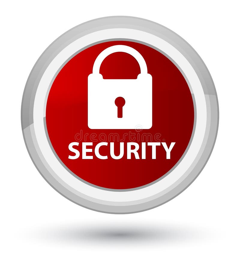 Security (padlock Icon) Prime Red Round Button Stock Illustration ...