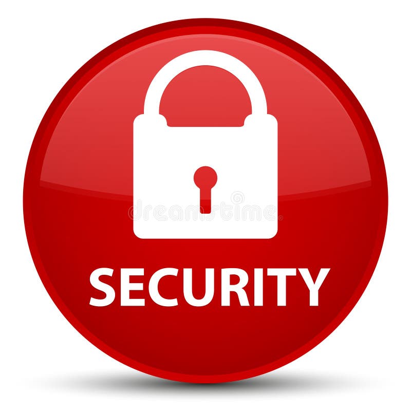 Security (padlock Icon) Special Red Round Button Stock Illustration ...