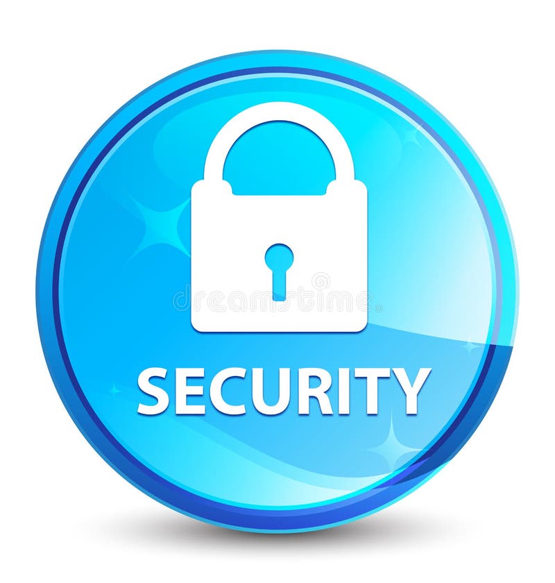 Security (padlock Icon) Splash Natural Blue Round Button Stock Vector ...