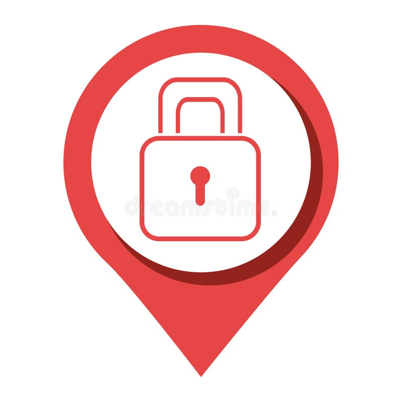 Security Padlock Round Icon Graphic Stock Illustration - Illustration ...