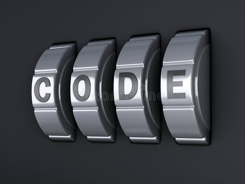 Security Password Combination. 3d Illlustration Stock Illustration ...