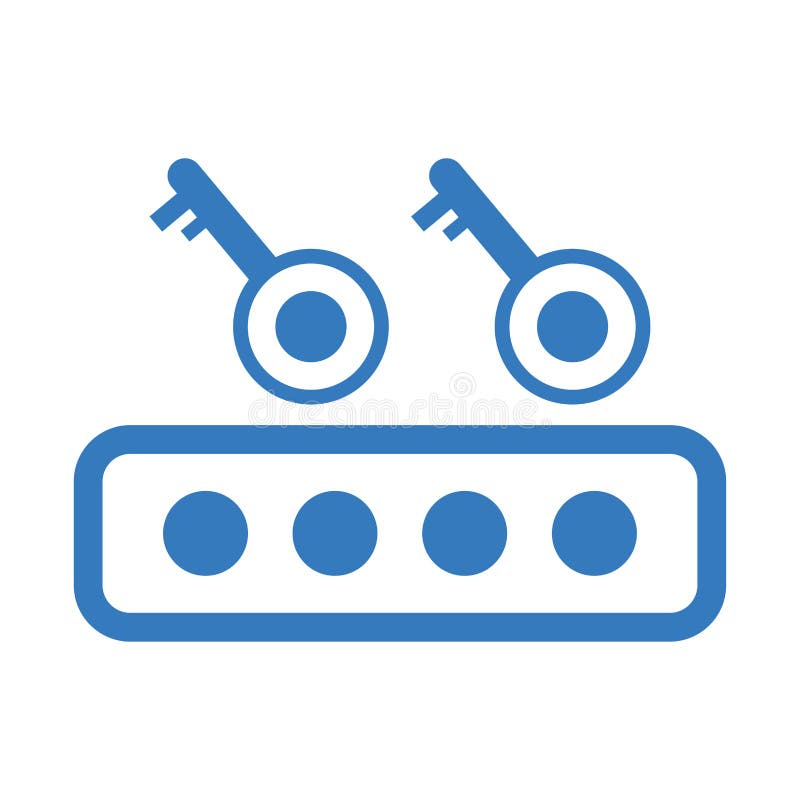 Security, Password Icon. Blue Version Stock Vector - Illustration of ...