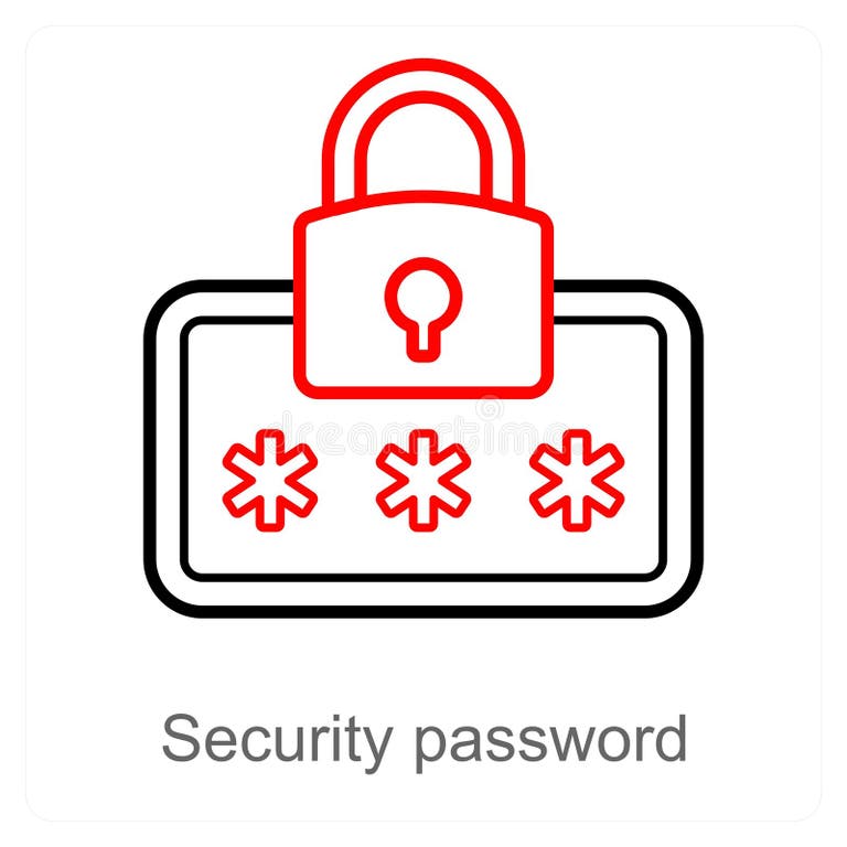 Security Password and Security Icon Concept Stock Illustration ...
