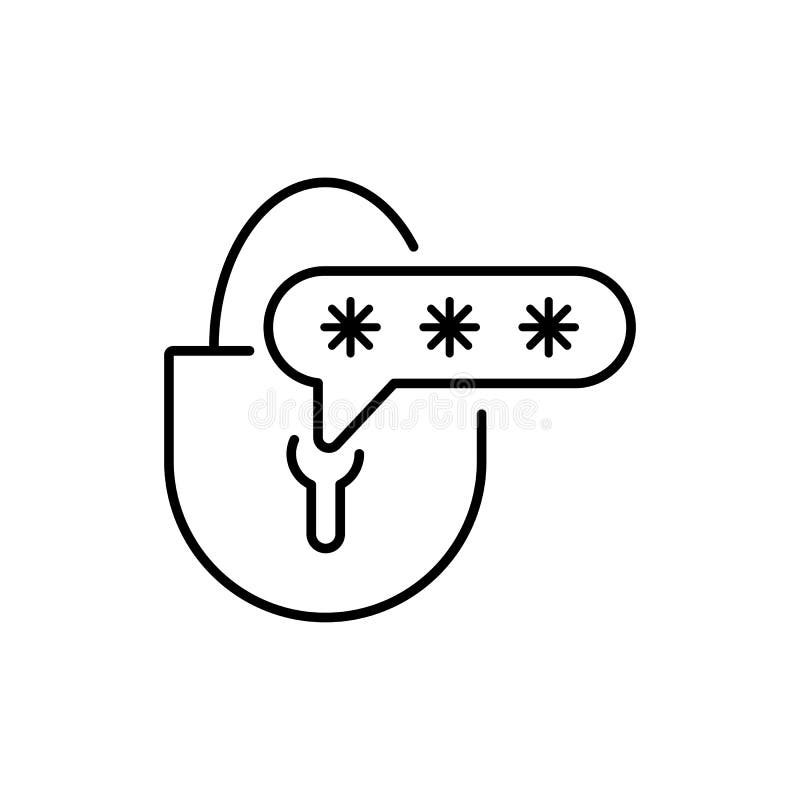Security Password Icon in Trendy Flat Style Design. Vector Graphic ...