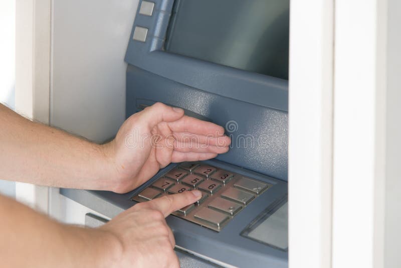 Security pin atm stock image. Image of pressing, note - 44280725