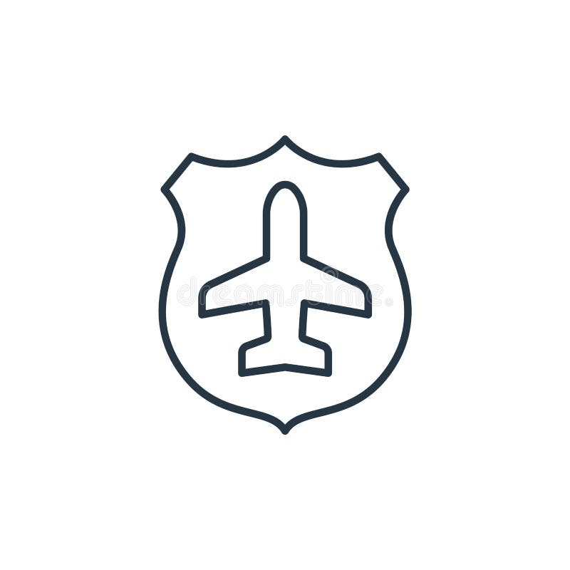 Security Pin Icon Vector from Flying Concept. Thin Line Illustration of ...