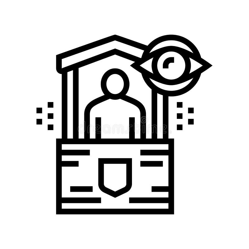 Security Post Glyph Icon Vector Isolated Illustration Stock ...
