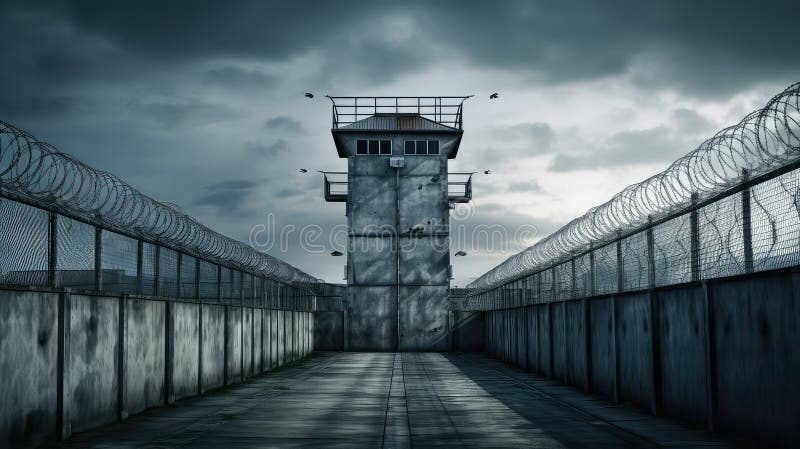 Security prison wall stock illustration. Illustration of security ...