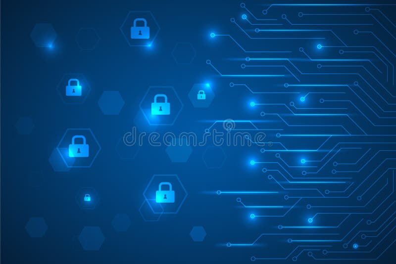 Security and Privacy Background. Padlock High Safety Stock Illustration ...