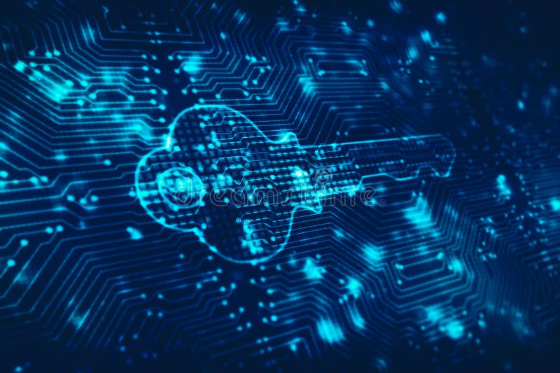 Security or Private Key Protecting Data Personal Information. Stock ...