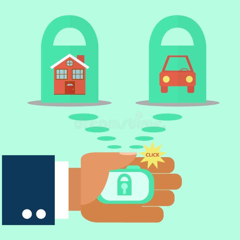 Security of Property. Design. Stock Vector - Illustration of housing ...