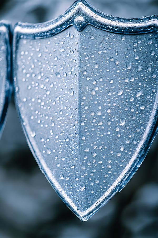 Security and Protection, Abstract Background with Metallic Shield ...