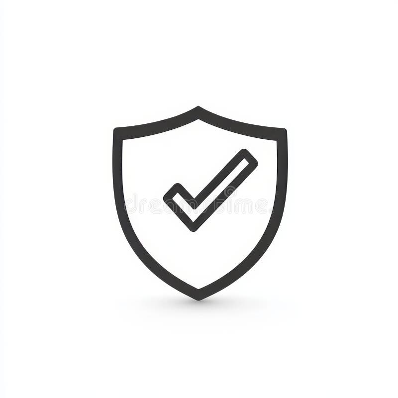 Security, Protection, and Guarantee are Represented by a Simple Black ...