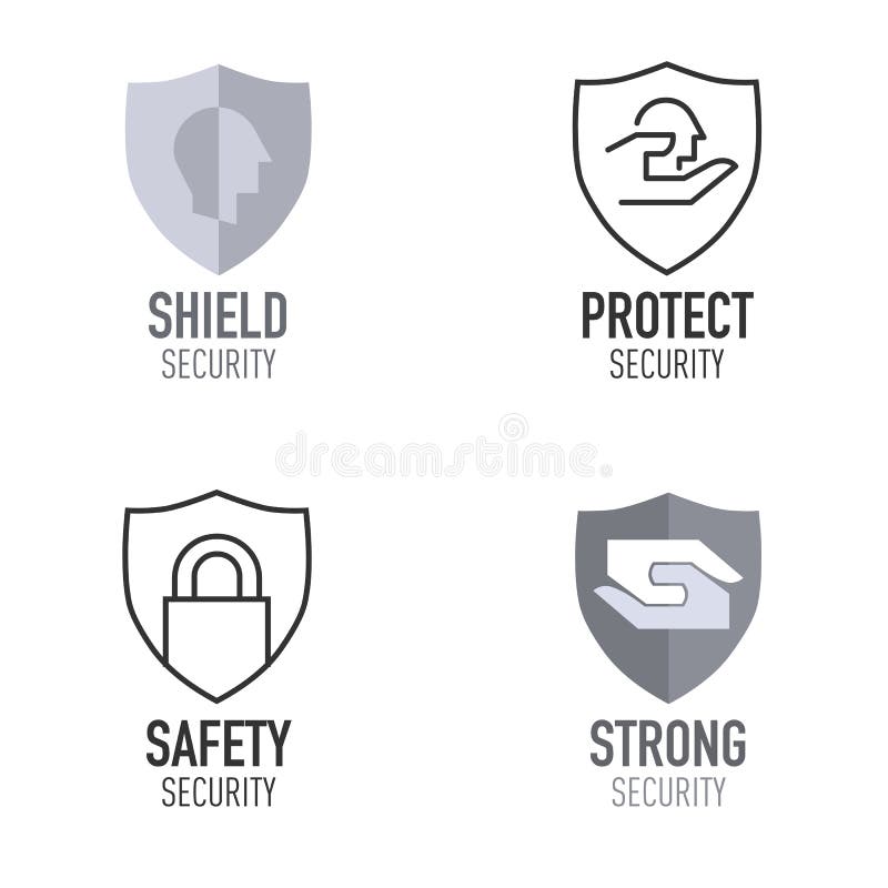 Security and Protection Logo Template Stock Vector - Illustration of ...