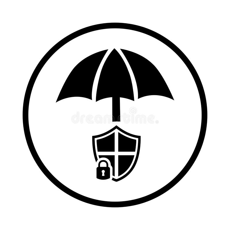 Security, Protection, Safe Icon. Black Vector Design Stock Illustration ...