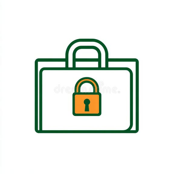 For Security Purposes, a Document with a Lock Icon and Highlighted Text ...