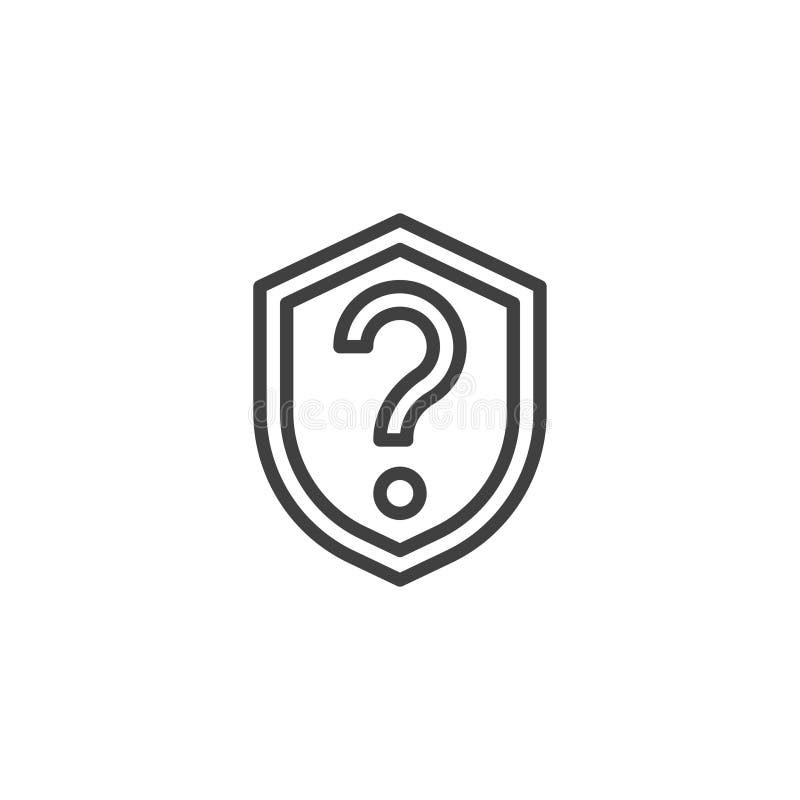 Security Question Line Icon Stock Illustration - Illustration of ...