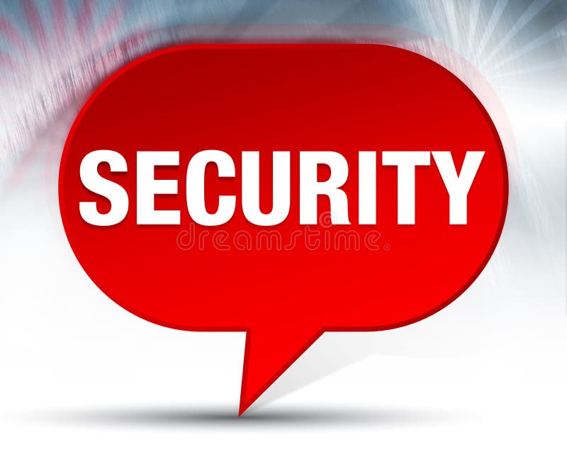 Security Red Bubble Background Stock Illustration - Illustration of ...