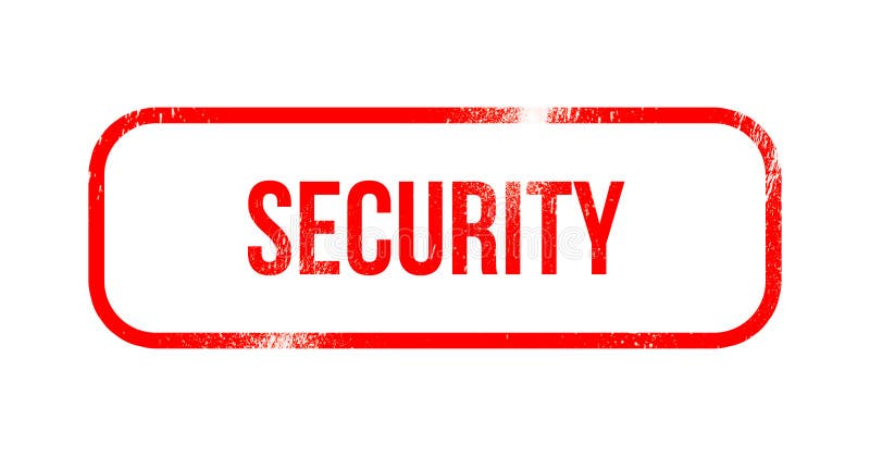 Security - Red Grunge Rubber, Stamp Stock Illustration - Illustration ...