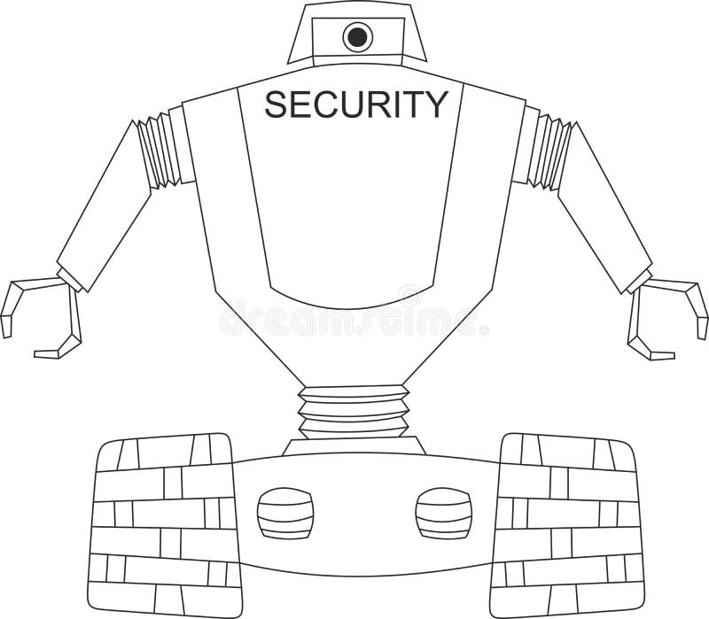 Security robot stock vector. Illustration of secure, cctv - 51503342