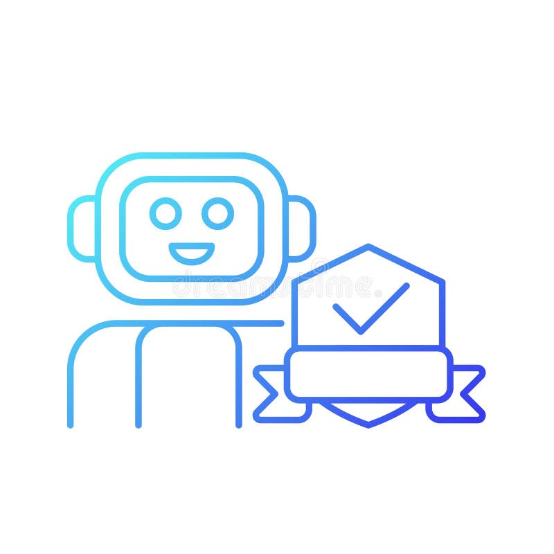 Security Robot Gradient Linear Vector Icon Stock Vector - Illustration ... Security Robot Gradient Linear Vector Icon Stock Vector - Illustration ...