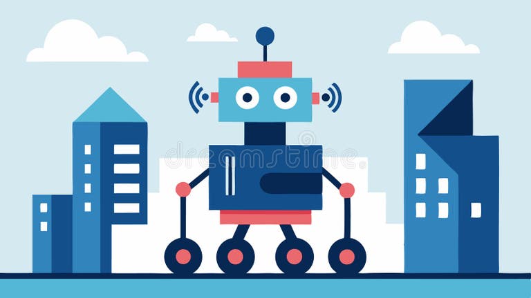 Security Robot a Mobile Security Robot Patrolling a Buildings Perimeter ...