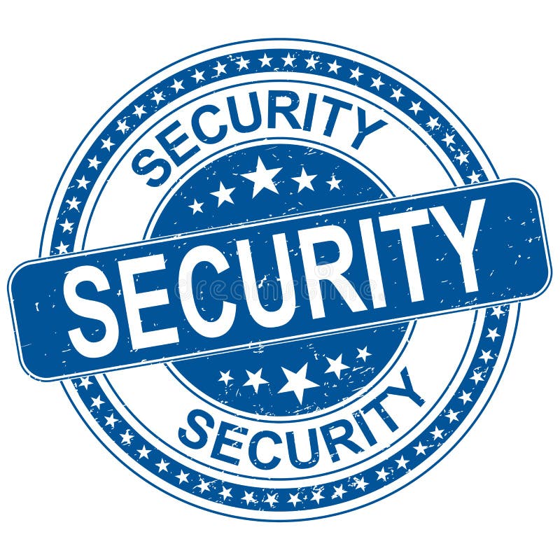 Blue 100 Security Ssl Protected Grungy Round Rubber Stamp Illus Stock ...