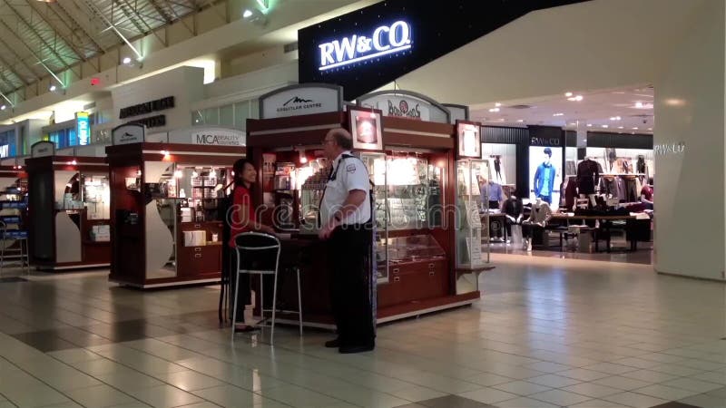 Security Routine Checking Booth Inside the Mall Stock Footage - Video ...