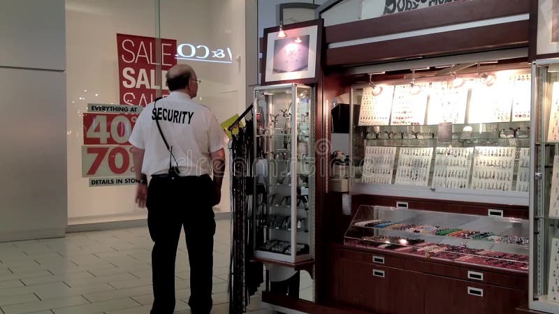 Security Routine Checking Booth Inside the Mall Stock Footage - Video ...