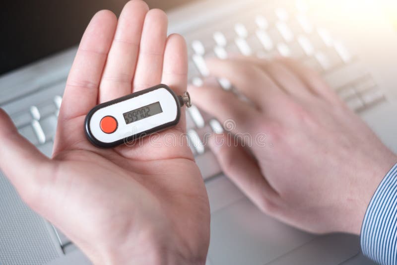 Security Rsa Banking Token And Computer Stock Photo - Image of passcode ...