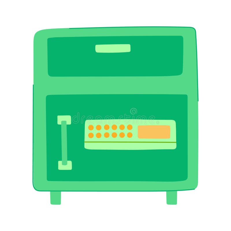 Security Safe Cartoon Vector Illustration Stock Vector - Illustration ...