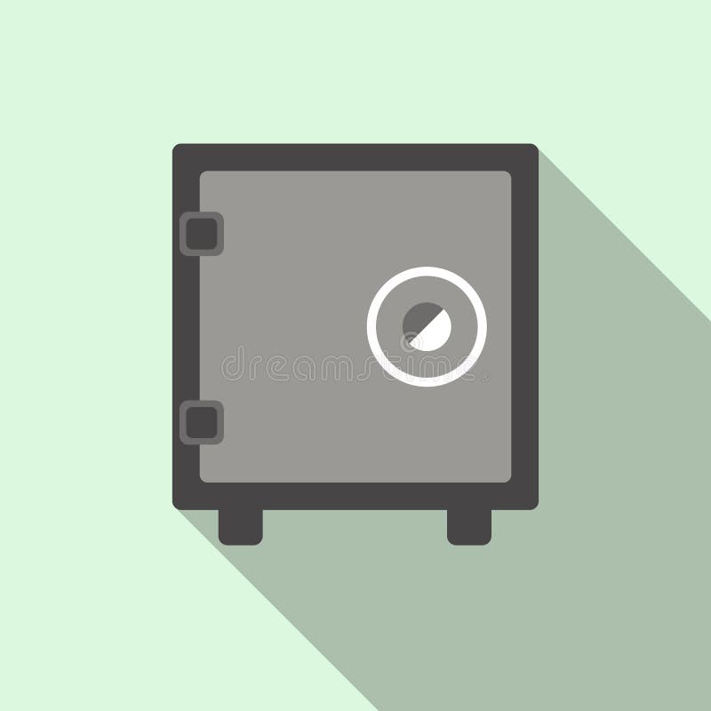 Security Safe Icon, Flat Style Stock Illustration - Illustration of ...