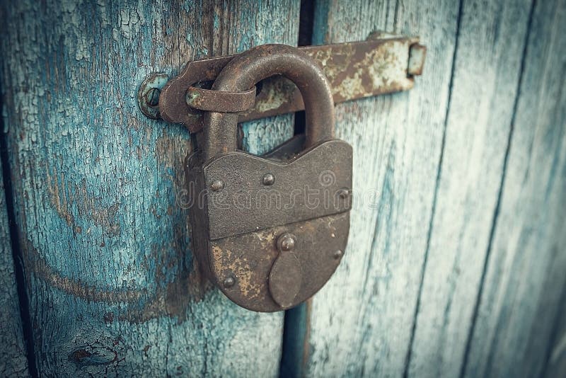 Security-safe Lock. An Old Native Castle. Lock Security Guard Stock ...