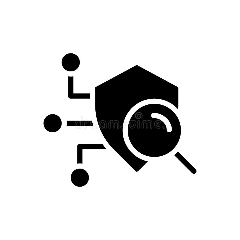 Security Scan Black Glyph Icon Stock Illustration - Illustration of ...