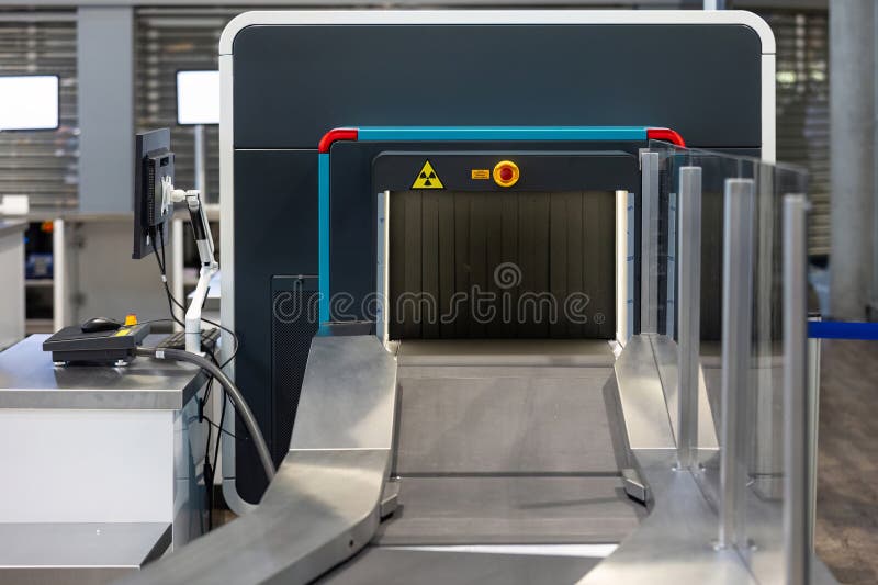 Security Scanners in the Airport Security Checkpoint Stock Photo ...