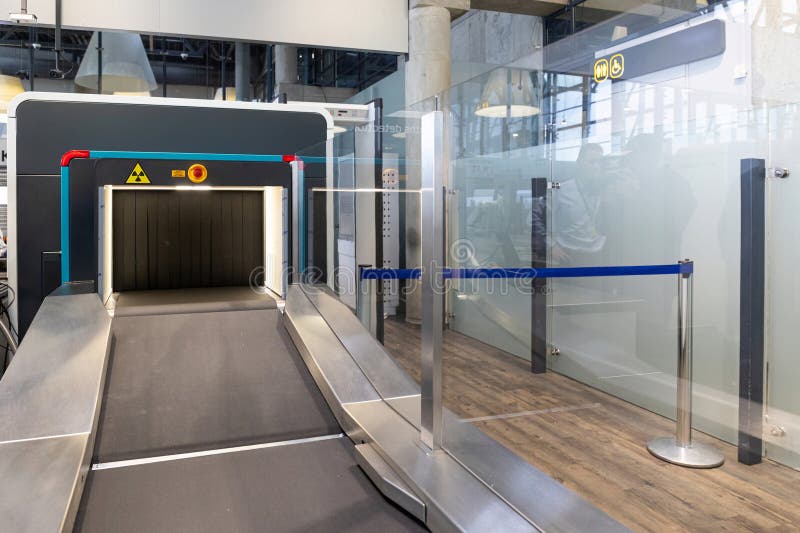 Security Scanners in the Airport Security Checkpoint Stock Image ...