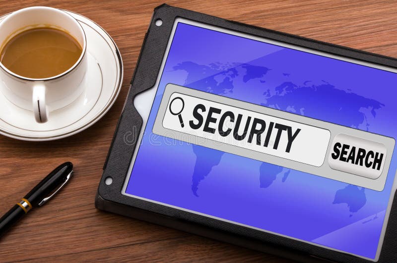 Security in search bar stock illustration. Illustration of protection ...