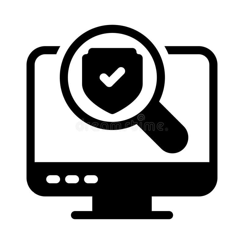 Security Search Vector Icon Sign Symbol Stock Illustration ...