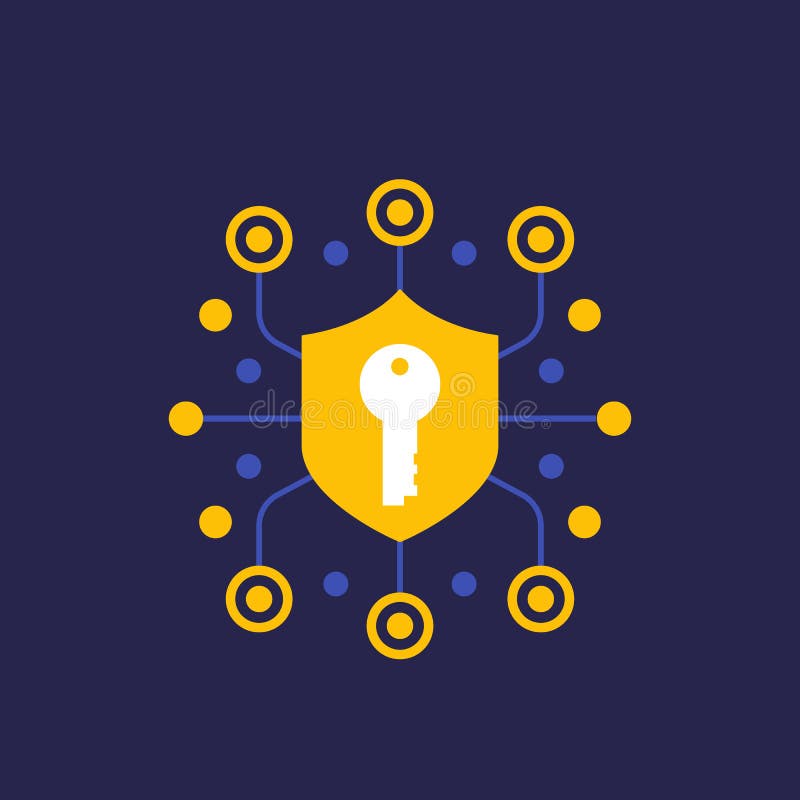 Security, Secure Communication and Encryption Icon Stock Vector ...