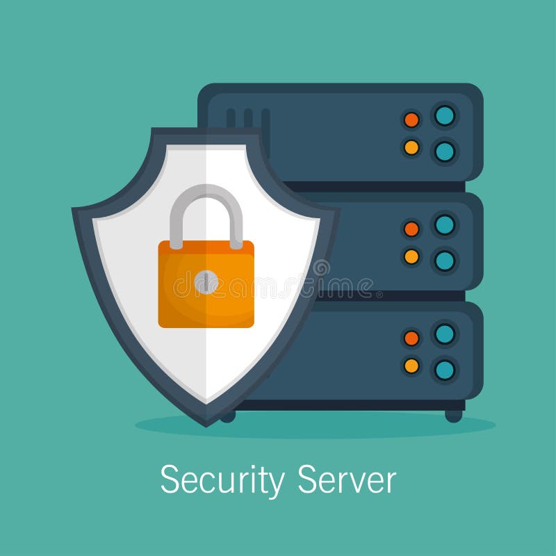 Security Server Protection Technology Stock Illustration - Illustration ...