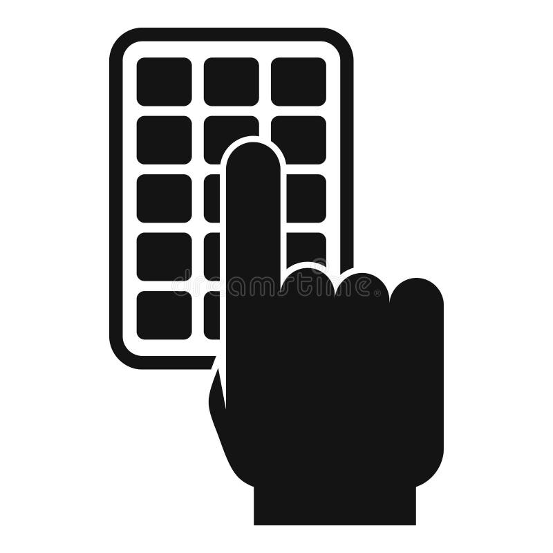 Security Service Pin Code Icon, Simple Style Stock Vector ...