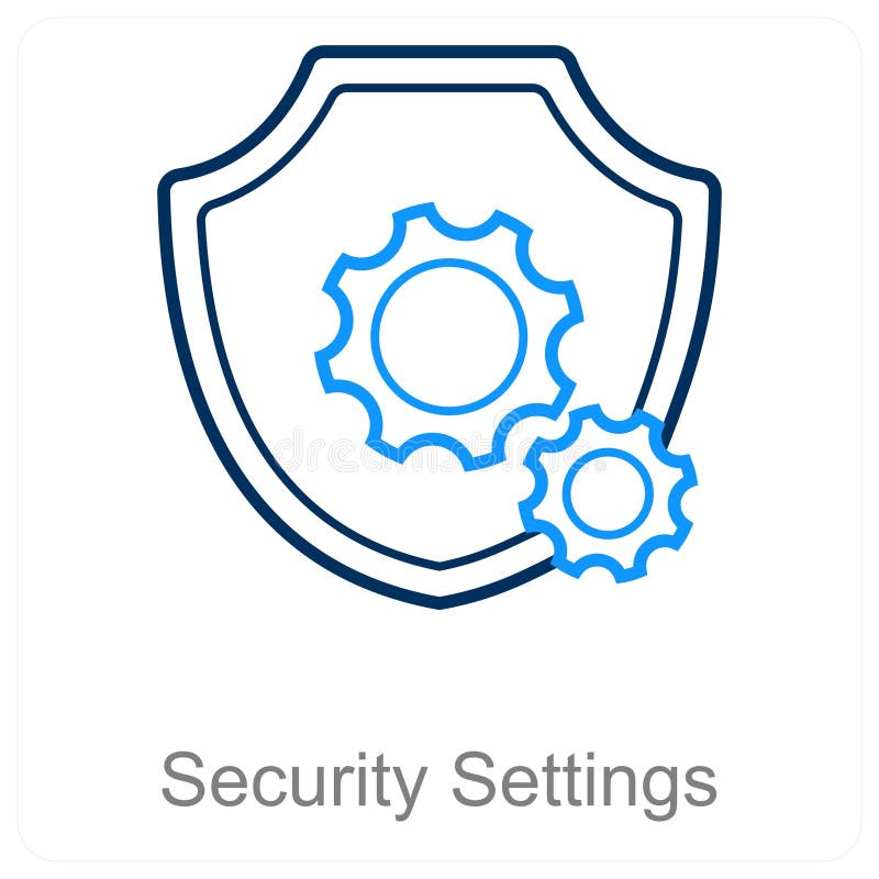 Security Setting stock vector. Illustration of icons - 341692478
