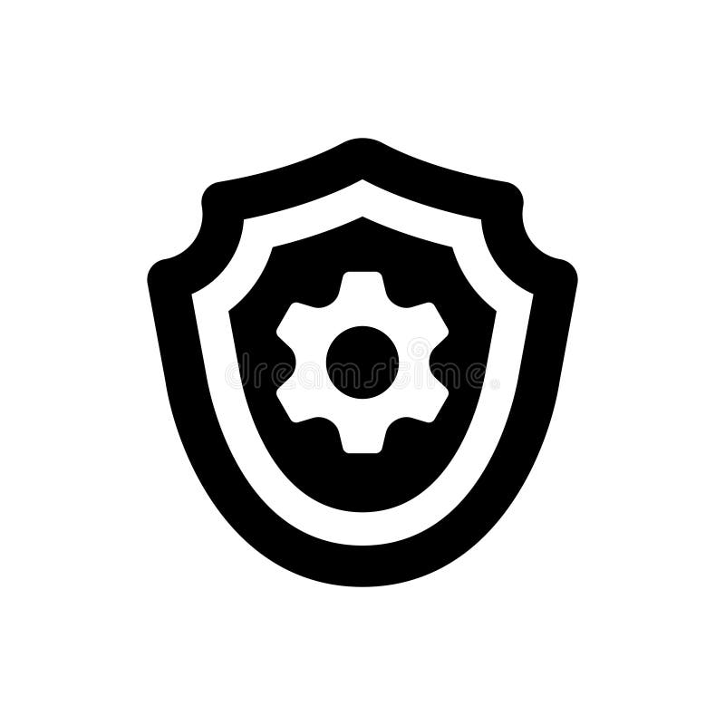 Security settings icon stock vector. Illustration of gear - 230674494