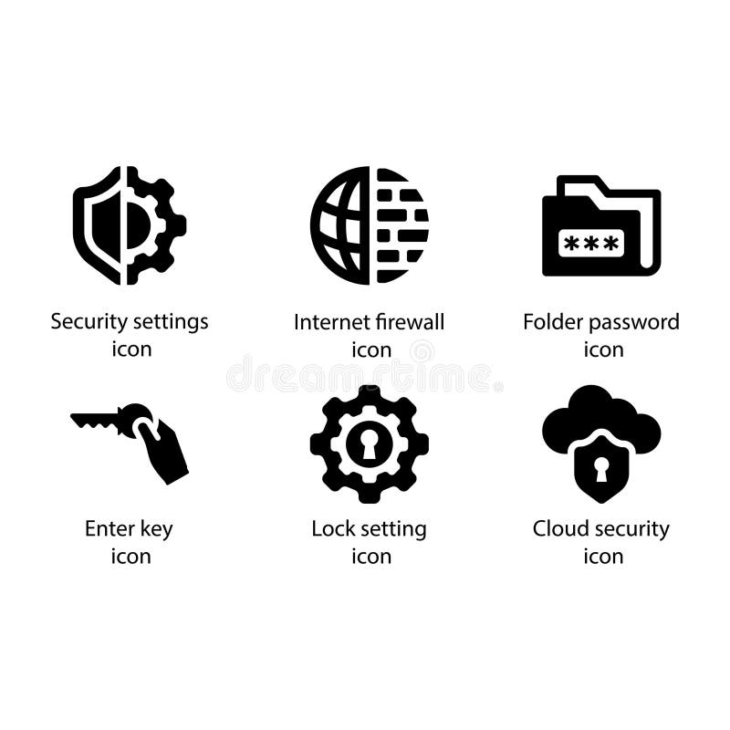 Security Settings, Internet Firewall, Folder Password, Enter Key, Lock Setting, Cloud Security ...