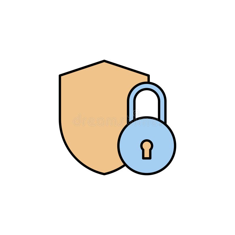 Security Settings Lock Icon Vector Stock Vector - Illustration of ...