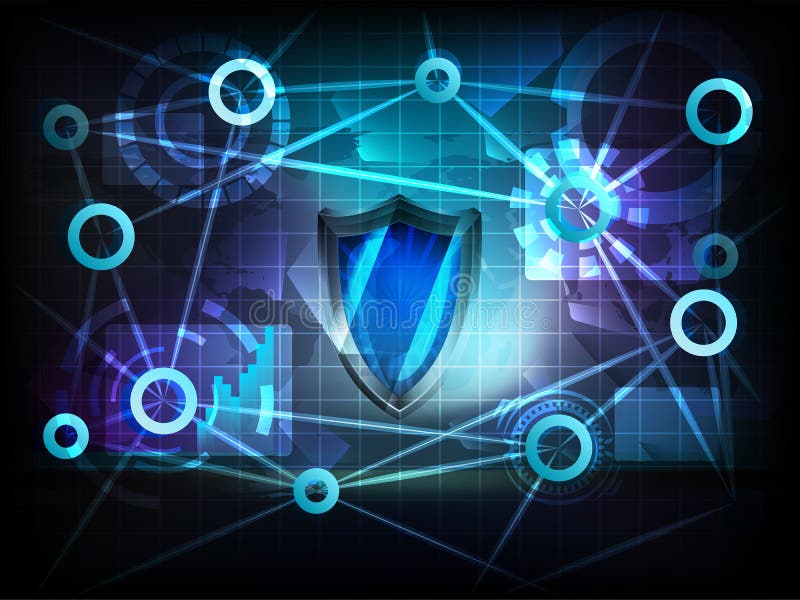 Security Shield in Business World Transfer Network Vector Stock ...