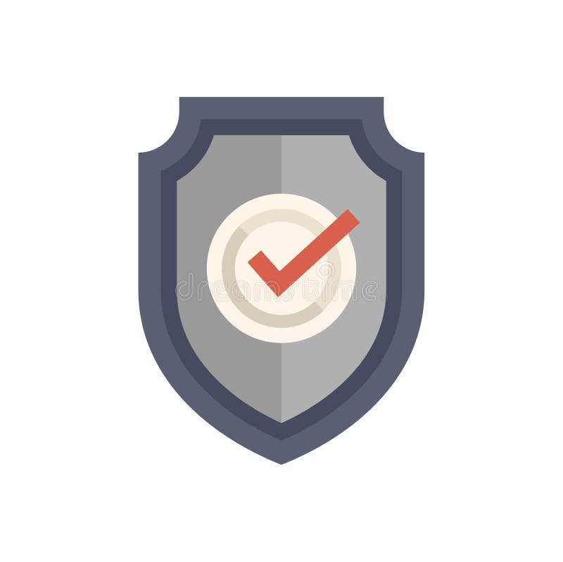 Security Shield with Check Mark Giving Protection and Safety Stock ...