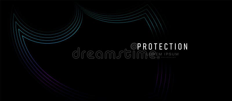 Security Shield Concept. Shield and Free Space. Abstract Background ...