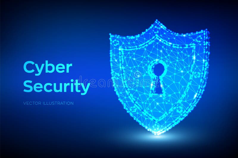 Security Shield. Cyber Security. Shield with Keyhole Icon. Protect and ...