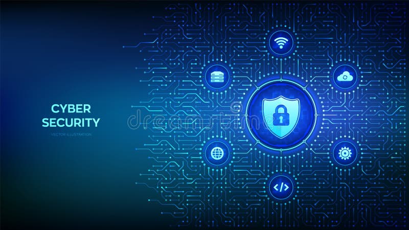 Security Shield Cyber Security Shield With Lock With Keyhole Icon